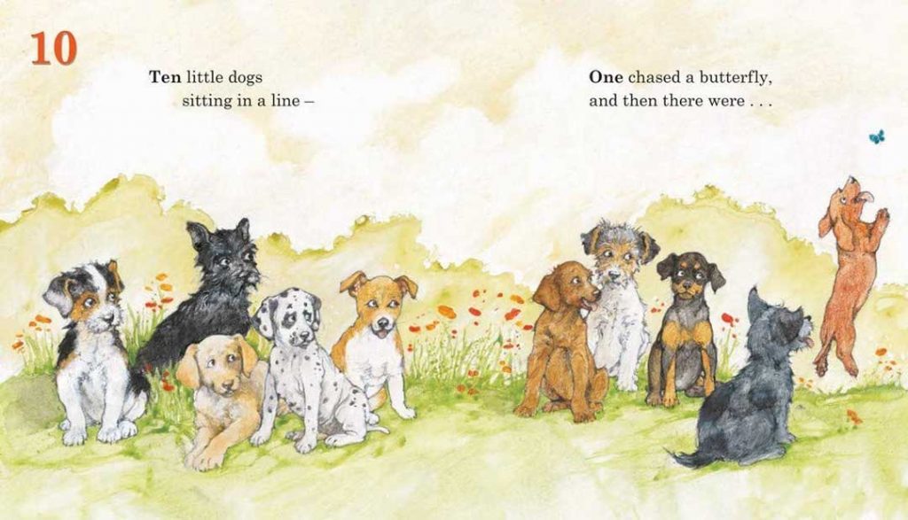 Ten Little Dogs by Ruth Brown - School Reading List review