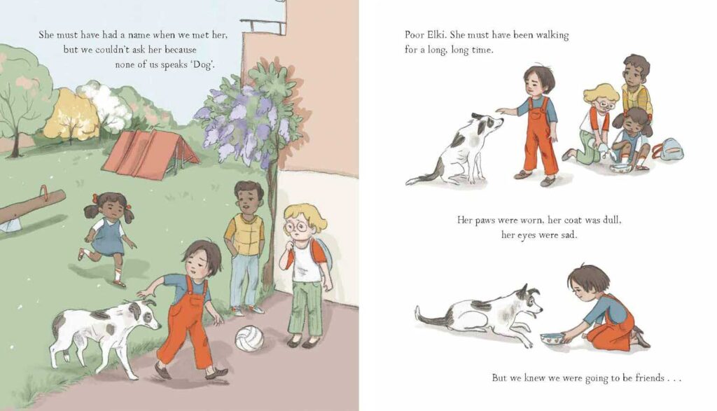 Elki Is Not My Dog by Elena Arevalo Mellville, illustrated by Tonka Uzu