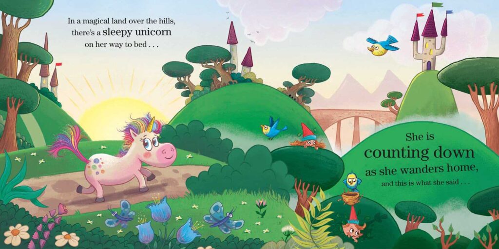 Countdown to Bedtime Sleepy Unicorn by Candy Bee, illustrated by Tom Knight